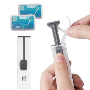 floss stick dispenser - floss stick case - dental floss travel case - portable travel floss,toothpick flossers,perfect for travel, hotel, home. (dental floss portable case 2 + 120 floss)