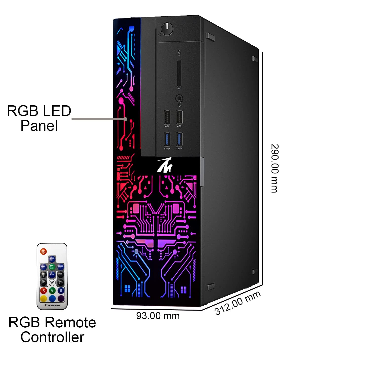 TechMagnet Computer Desktop PC, Intel Core i5-6500, Siwa 6, 16GB RAM, 1TB HDD, 27 Inch 165Hz Gaming Monitor, Gaming Kit, Windows 10 Pro (Renewed)