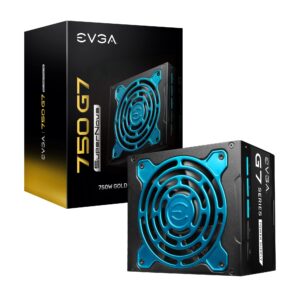 evga supernova 750 g7, 80 plus gold 750w, fully modular, eco mode with fdb fan, 10 year warranty, includes power on self tester, compact 130mm size, power supply 220-g7-0750-x1