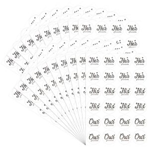 480 pcs his her our favorite stickers for wedding candy envelope wedding party guest gift his favorite her favorite stickers labels white and black wedding favor stickers