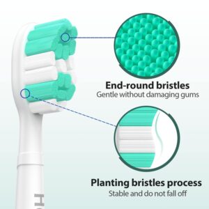 Hesubam Replacement Toothbrush Heads for Philips Sonicare ProtectiveClean 4100 5100 6100 FlexCare Proresults 2 Series C2 C1 G2 W2 W3 G3 HX9023 HX6250, 10pk Electric Brush Heads