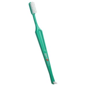 Paro M27L Toothbrush #738 | Small Brush Head Toothbrush with Medium Bristles and Exchangeable Inter Space F (Blue)