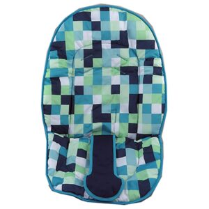 ele toys replacement part for fisher-price on the go baby swing - ghp39 ~ replacement cushioned seat pad ~ blue, green and white checks