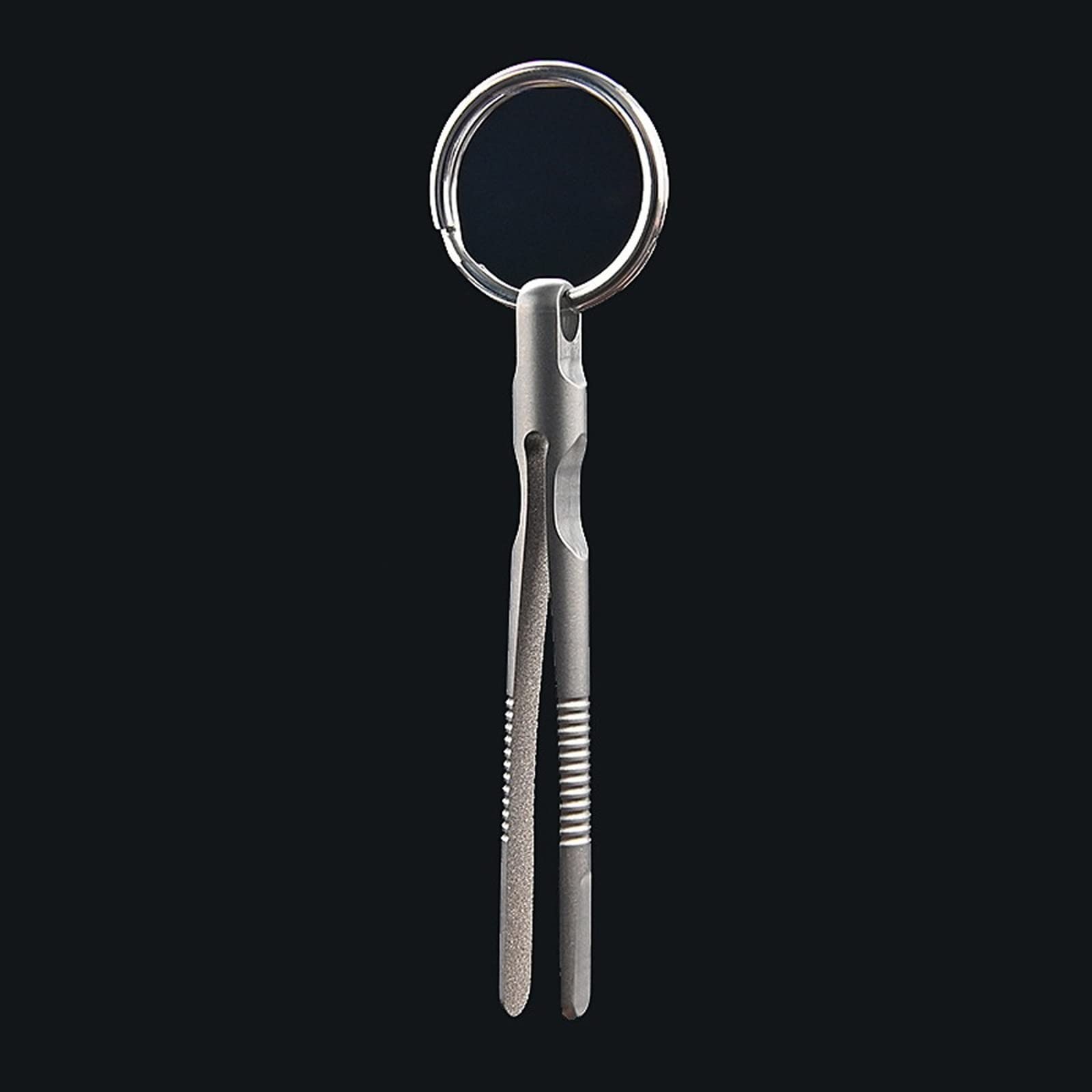 Mini Titanium Tweezers,Small TC4 Titanium Alloy Clip Portable Tweezers Nipper,EDC Outdoor Travel Camping Hiking Tool Keychain Pendant