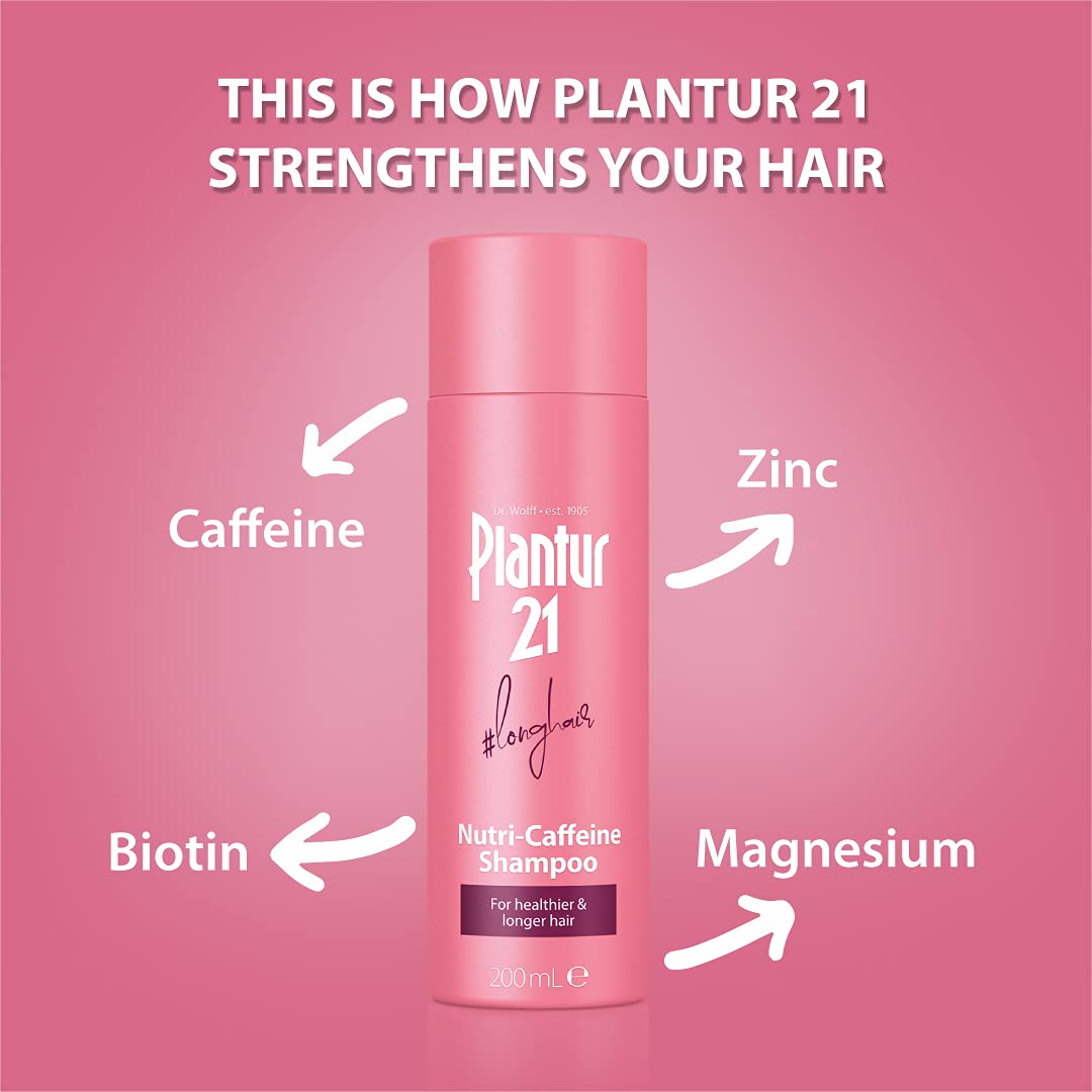 Plantur 21#longhair Shampoo (6.76 Fl Oz) and Conditioner (5.92 Fl Oz) Set Nutri-Caffeine Long Hair System with Keratin and Biotin: Strengthen and Nourish