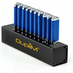 duplim 1 to 10 mini usb 3.0 flash drive duplicator cloner burner computer connected for mac and pc