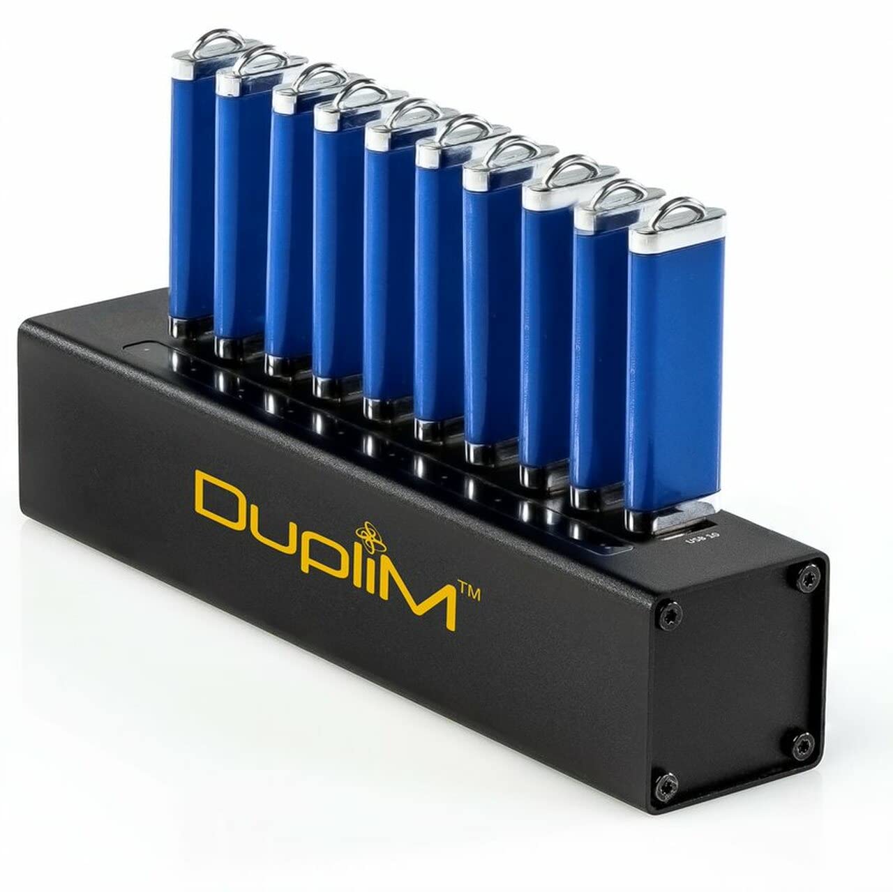 DupliM 1 to 10 Mini USB 3.0 Flash Drive Duplicator Cloner Burner Computer Connected for MAC and PC