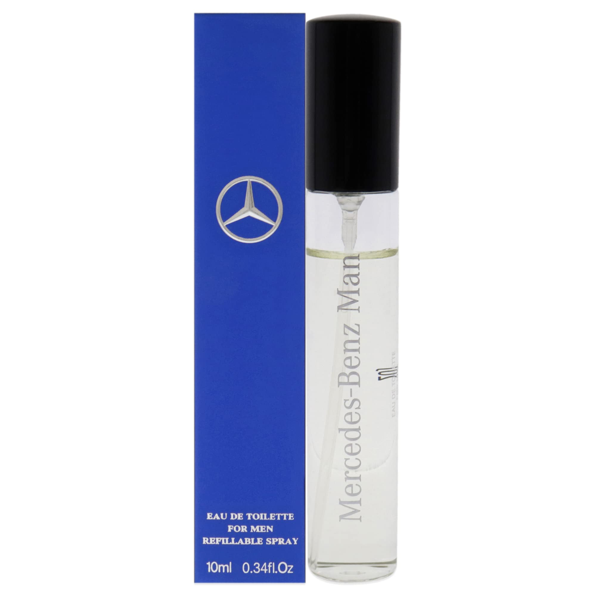 Mercedes-Benz Man - Fragrance For Men - Notes Of Pear, Geranium And Rosewood - Thrills And Captivates The Senses - Suitable For Any Occasion - Intense And Long Lasting Wear - 0.35 Oz EDT Mini Spray