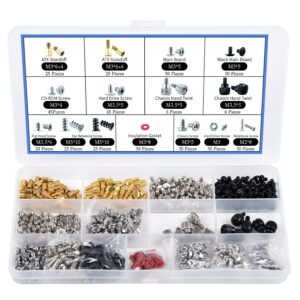 502pc computer motherboard screws kit, motherboard standoffs screws for universal hdd hard drive, ssd, pc case, pc fan, power supply, graphics, cd-rom, atx case, for diy pc installation & repair