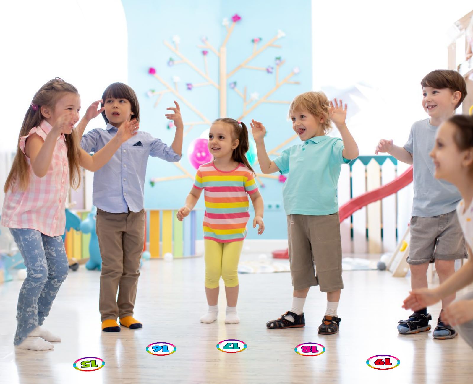 Flyab 36pcs Line up Spots for Classroom Floor 4" Floor Numbers for Classroom Lining up Line up Stickers Classroom Floor Line up Dots for Classroom Floor Back to School Preschool Kindergarten Classroom