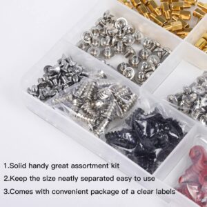 502PC Computer Motherboard Screws Kit, Motherboard Standoffs Screws for Universal HDD Hard Drive, SSD, PC Case, PC Fan, Power Supply, Graphics, CD-ROM, ATX Case, for DIY PC Installation & Repair