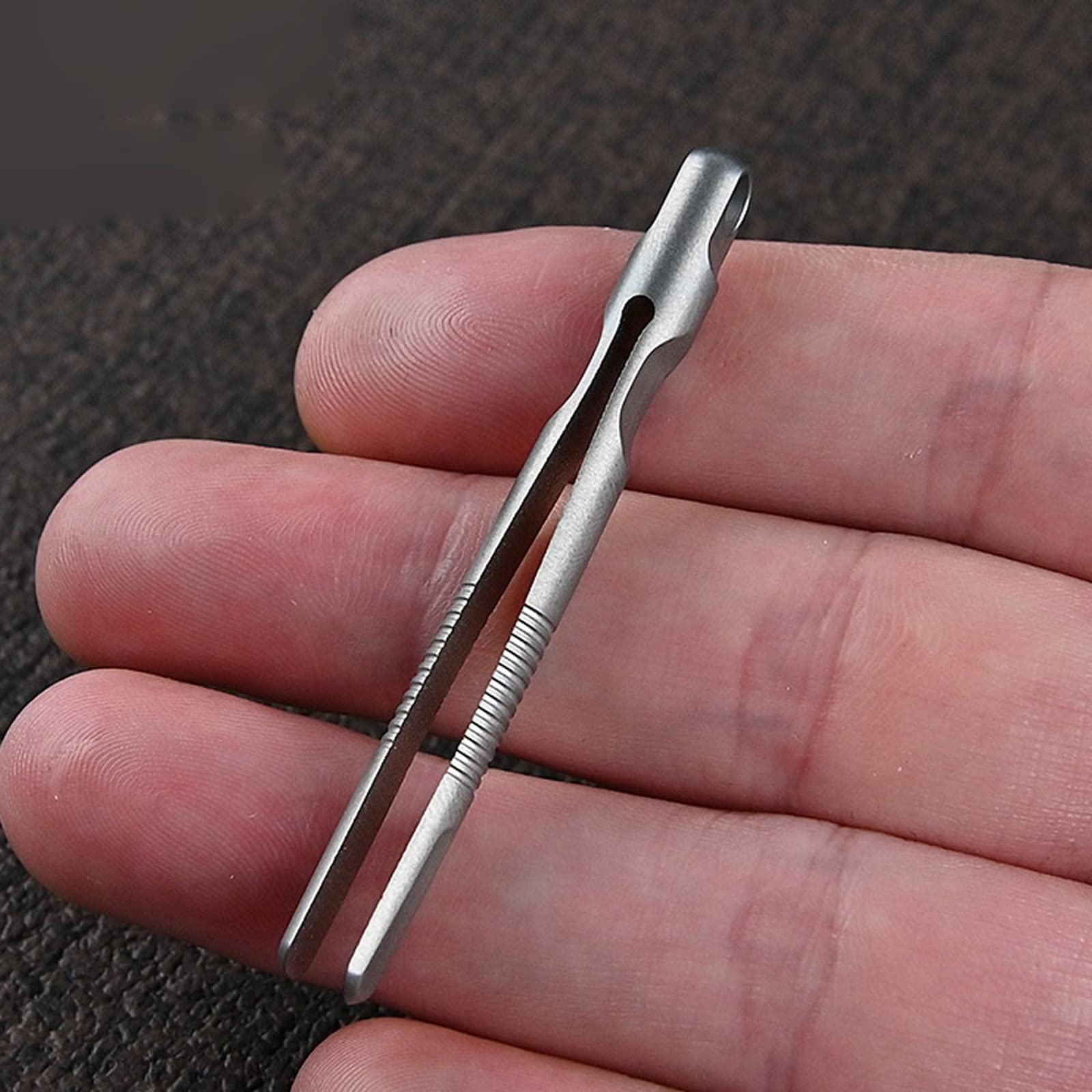 Mini Titanium Tweezers,Small TC4 Titanium Alloy Clip Portable Tweezers Nipper,EDC Outdoor Travel Camping Hiking Tool Keychain Pendant