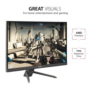 ViewSonic VX2467-MHD 24" 1080p Gaming Monitor w/ 100Hz, 1ms, Ultra-Thin Bezels, FreeSync, HDMI, VGA, and DP (Renewed)