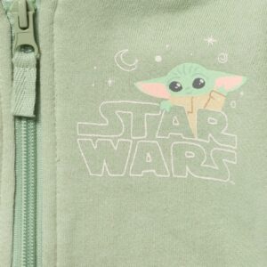 STAR WARS The Mandalorian The Child Infant Baby Boys Fleece Zip Up Hoodie Green 24 Months