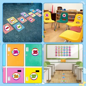 Flyab 36pcs Line up Spots for Classroom Floor 4" Floor Numbers for Classroom Lining up Line up Stickers Classroom Floor Line up Dots for Classroom Floor Back to School Preschool Kindergarten Classroom