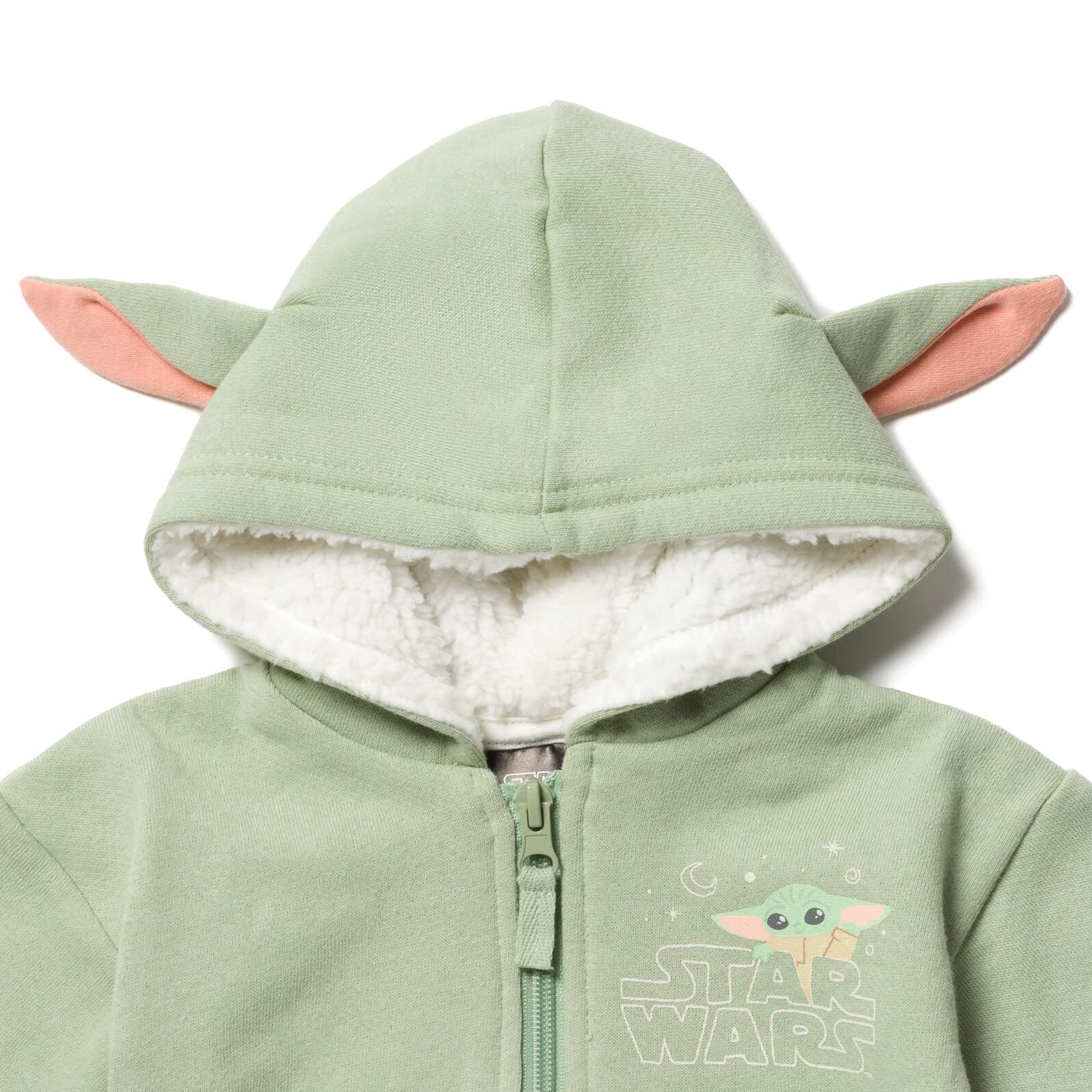 STAR WARS The Mandalorian The Child Infant Baby Boys Fleece Zip Up Hoodie Green 24 Months