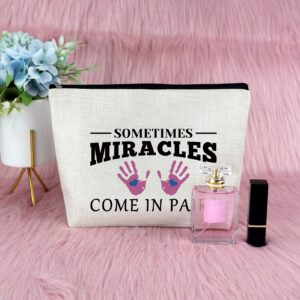 Twin Mom Gift Makeup Bag Pregnancy Announcement Gift Mom of Twins Gift First Time Mom Gift Mommy To Be Gift Travel Cosmetic Bag New Mother Birthday Mothers Day Gift Baby Announcement Gift Zipper Pouch