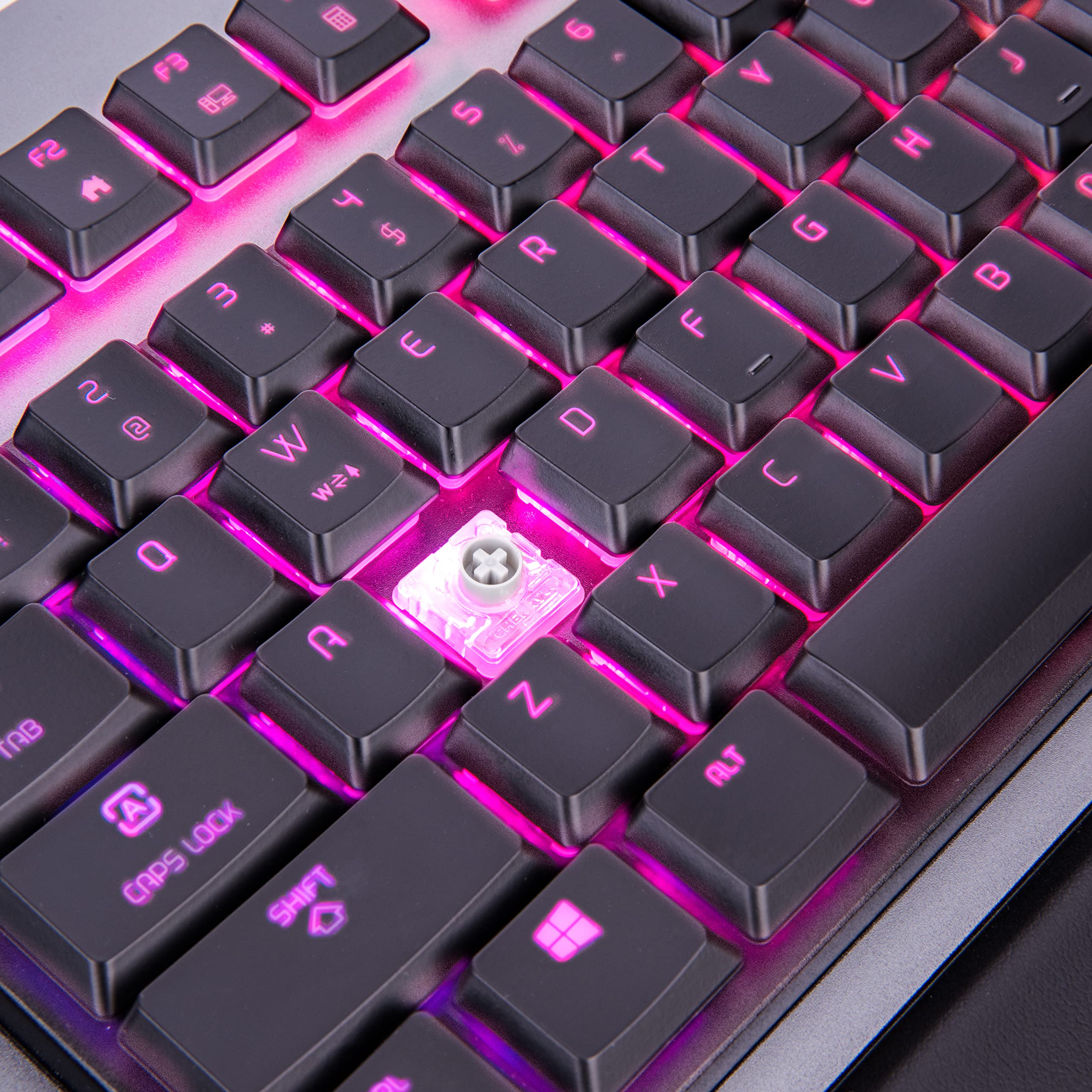 Thermaltake Argent K6 RGB Low Profile Mechanical Gaming Keyboard, Cherry MX Speed Silver, Alumiunm Top Plate, Multi-fucntion Knob, Wrist Rest, GKB-KB6-LSSRUS-01