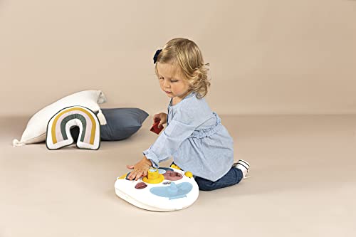 Little Smoby Baby Walker by Smoby Detachable Activity Play Board Baby’s First Doll Pushchair Toy Grows with The Child from Activity Board to Walker with Fun Colours, Actions and Sound, 7600140304