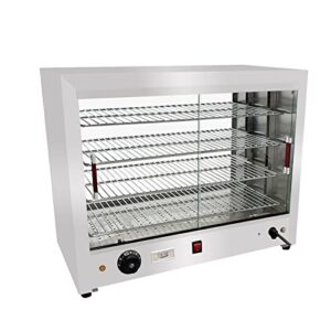 countertop pie warmer hot food display cabinet glass warming showcase 25" 4 shelves 1kw (580)