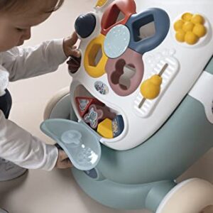 Little Smoby Baby Walker by Smoby Detachable Activity Play Board Baby’s First Doll Pushchair Toy Grows with The Child from Activity Board to Walker with Fun Colours, Actions and Sound, 7600140304