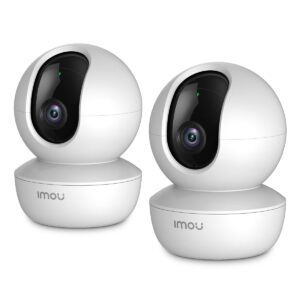 Imou Home Security Camera 2 Pack 1080P Baby Monitor with Night Vision, 2-Way Audio, Human Detection, Sound Detection, WiFi Indoor Camera Dog Cam