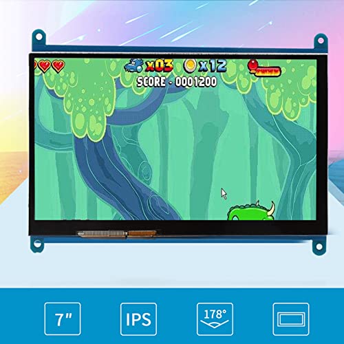 VBESTLIFE 7Inch Touchscreen Monitor for Raspberry Pi, Ultra HD 1024x600 Portable Monitor for Raspberry Pi Display, Support for Raspbian/Ubuntu/Kodi / Win10 IOT