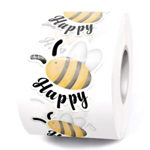 muminglong cute bee happy small business stickers,happy mail stickers,thank you stickers,handmade stickers,small shop sticker,package stickers for small business, 500 pcs