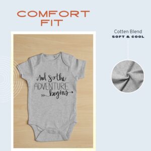 Pregnancy Gift Est 2023-New Parents Gifts-Mommy and Daddy Est 2023 11 oz Mug Set -"And So The Adventure Begins" Romper (0-3M)-Top Mom and Dad Gift Set for New Parents to Be-Gender Reveal