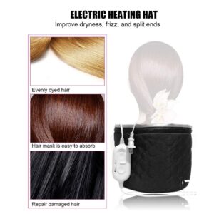 hair steamer, 3 gears intelligent temperature control hot oil treatment hat household electric heating hair care for hair deep conditioning