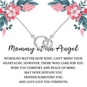 tgbje miscarriage gifts mommy of an angel necklace pregnancy loss memorial gift for mommy remembrance gift sympathy gift (mommy-angel)