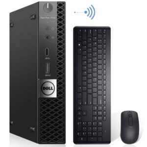 dell optiplex 7050 micro desktop pc, intel quad core i5-7500t 2.70ghz,16gb ddr4 new 1tb nvme m.2 ssd, ax210 built-in wifi 6e bluetooth 5.2 hdmi windows 10 pro wireless keyboard & mouse (renewed)