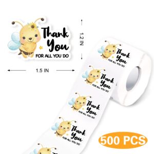 muminglong Cute Bee Thank You for All You Do Small Business Stickers,Thank You Stickers,Happy Mail Stickers,Handmade Stickers,Small