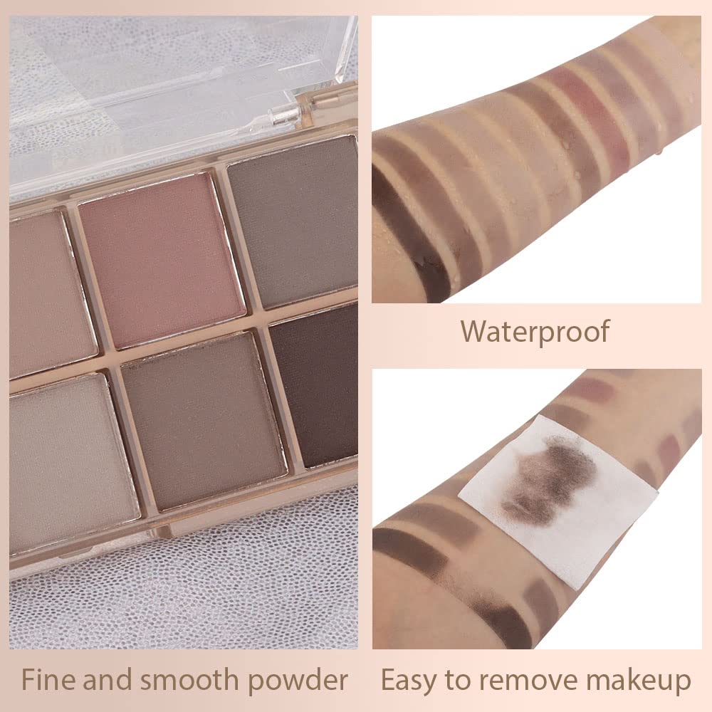 AMY'S DIARY 10 Colors Eyeshadow Eye Shadow Palette Makeup,Matte Naked Eye Shadow, Ultra-Blendable, Naturing-Looking, Long Lasting, Neutral Nudes Eye Shadow Palette for Women