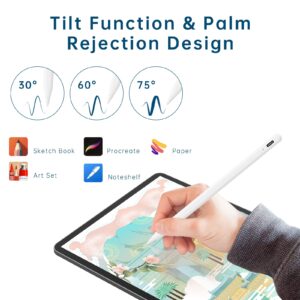 Stylus Pen for iPad,Pencil with Palm Rejection,Apple Pencil for (2018-2022) iPad Pro 11/12.9, iPad 9th/8th/7th/6th Gen, iPad Air 5th/4th/3rd Gen, iPad Mini 6th/5th Gen-for Painting Sketching Doodling