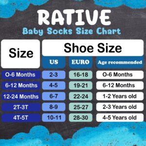 RATIVE Ankle Anti Slip Non Skid Organic Cotton Socks with Grips Grippers for 1 2 Years Old 2T 12 18 Months Toddler Boy Boys Girl Girls (12-24 Months, 12-Pairs/AG-200)