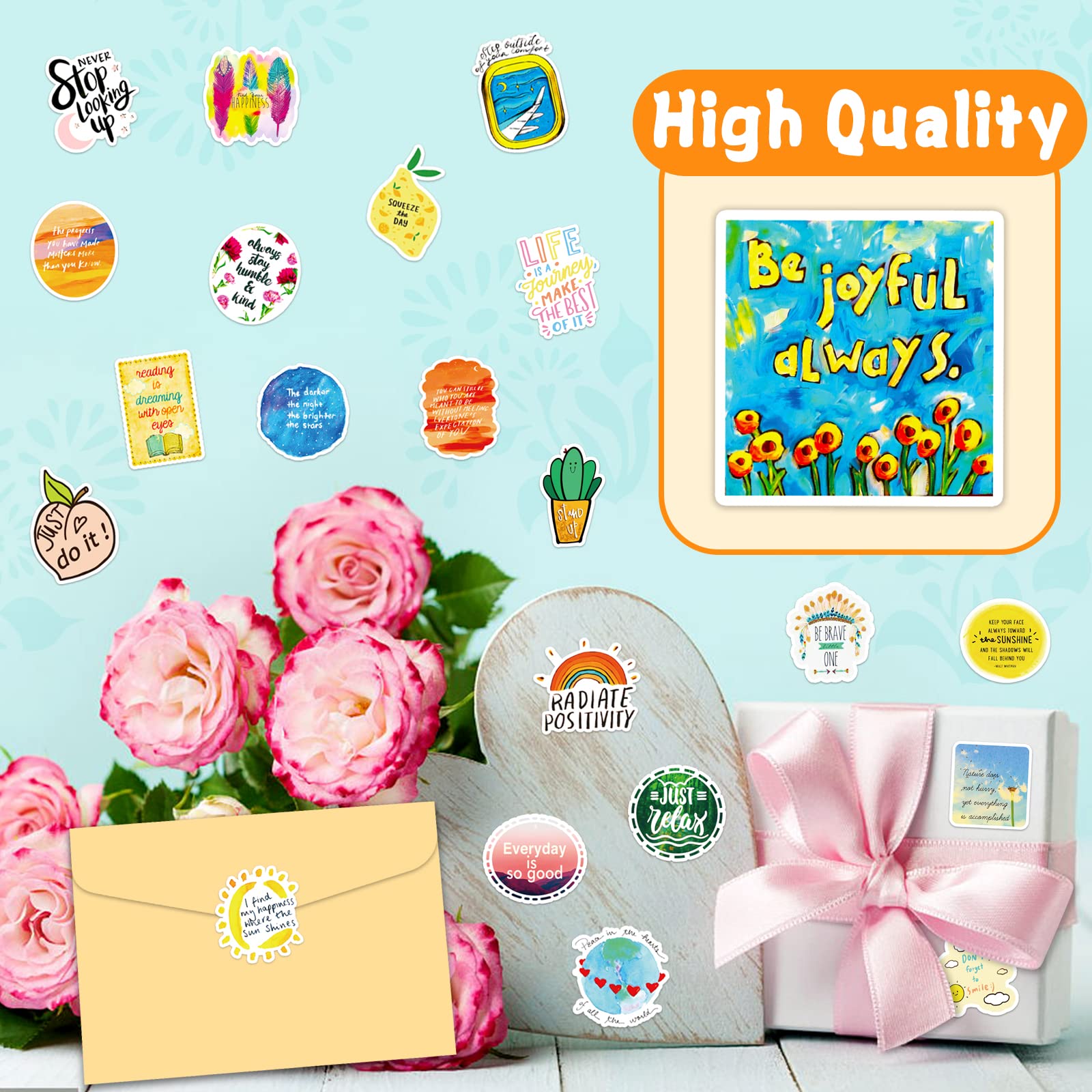 800PCS Motivational Stickers for Journaling, Envelope Seal, Thanksgiving Cards, Gift Box Packing, Positive Affirmation Stickers for Students, Teens, Teachers, 40Designs x 20Sets Thank You Stickers