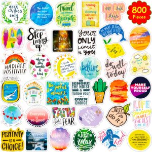 800pcs motivational stickers for journaling, envelope seal, thanksgiving cards, gift box packing, positive affirmation stickers for students, teens, teachers, 40designs x 20sets thank you stickers