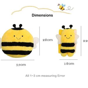 seemehappy Car Headrest Pillow, Cute Bee Neck Pillow for Car, Seat Belt Cover Shoulder Pad,Comfortable Soft Car Seat Pillow for Driving,Head Rest Cushion-Neck Pillow-1PCS