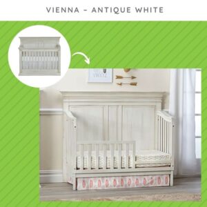 CC KITS Toddler Bed Safety Guard Rail for Baby Cache Cribs (Antique White)