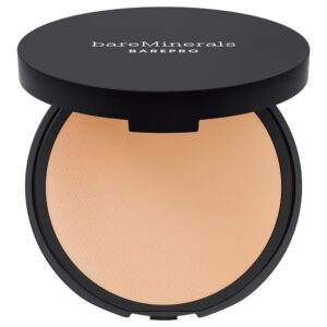 bareminerals barepro 16hr skin-perfecting powder foundation, matte pressed powder foundation full coverage with plant-based squalene, oil control, vegan