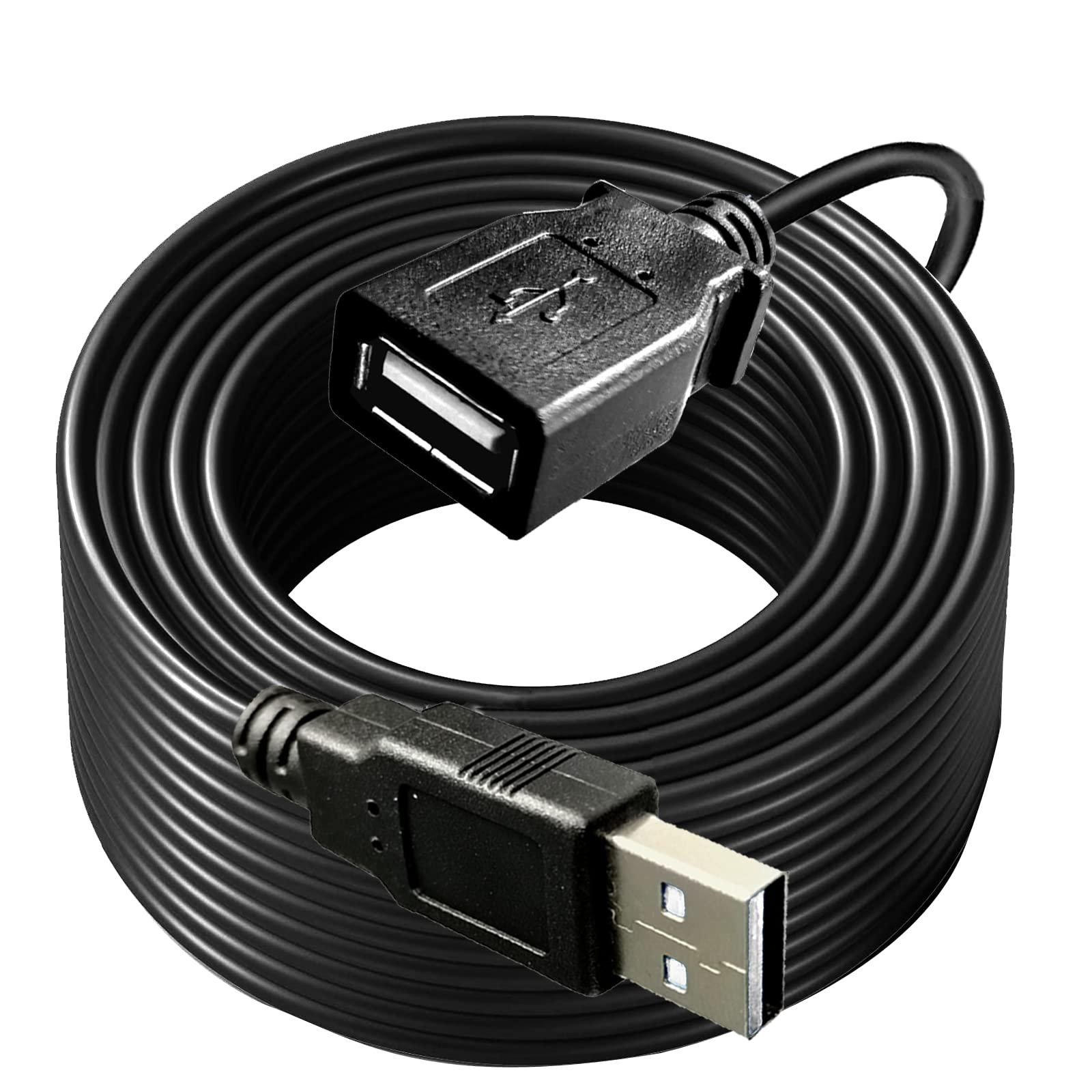 Long USB 2.0 Extension Cable 50FT,USB Male to Female Long Cable Extension Cord Data Transfer Extender USB Cable， USB Connector for USB Flash Drive/Hard Drive