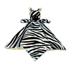 doindute baby zebra soft stuffed animal security blanket, plush zebra character lovey blanket, baby shower/nursery gift, newborn infant toddler snuggle blankie for boys girls, 13 inches