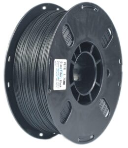 ranki glass fiber petg filament 1.75mm 1kg, outdoor use tough glass fiber petg 3d printer filament, high temperature resistance, 1 kg spool, (black)