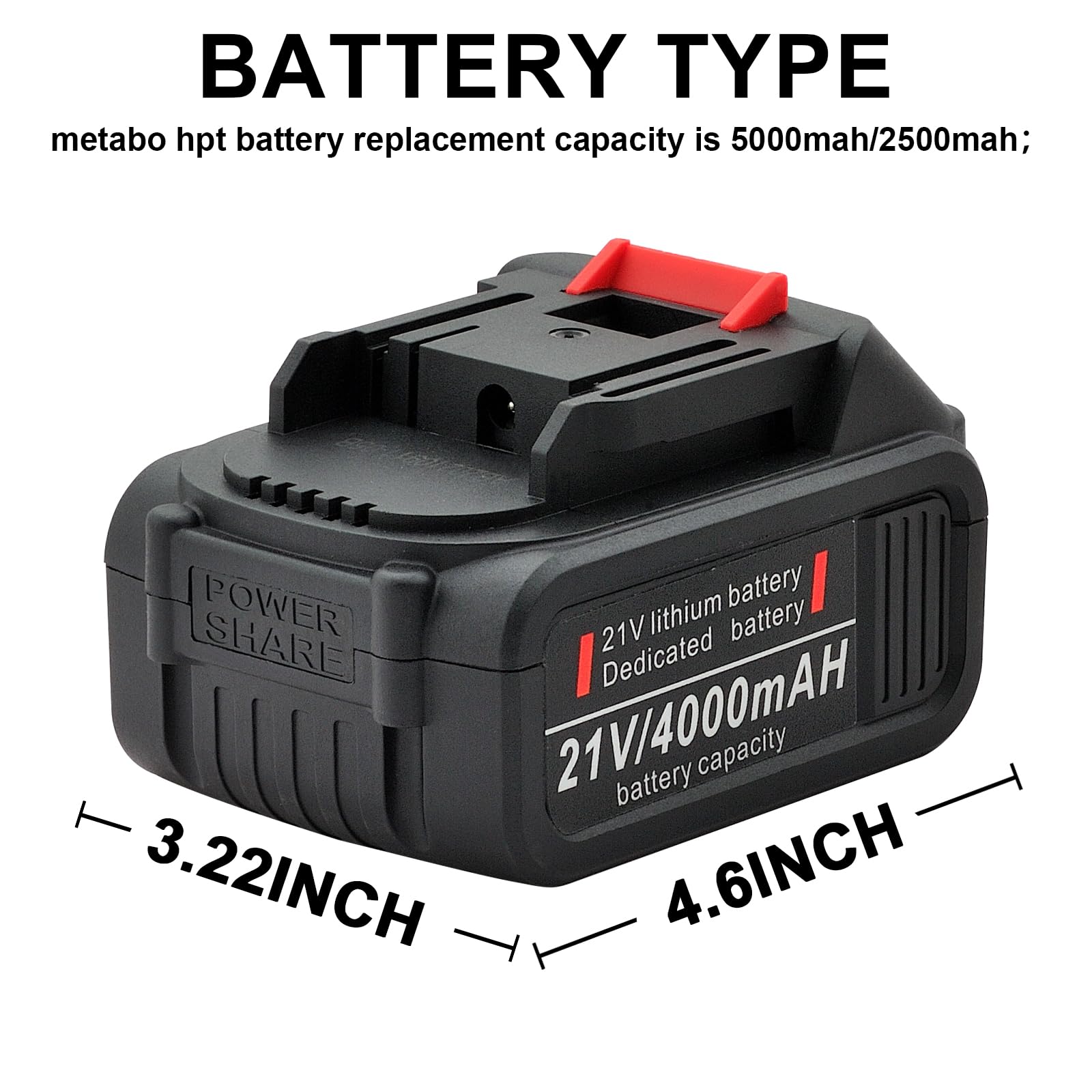 MAXMAN 21V Lithium Batteries Replace Battery Black and Red