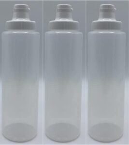 therapist's choice® 250ml empty ultrasound gel refillable disperser bottles, 3pcs