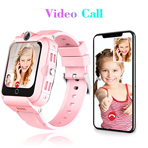 DDIOYIUR Kids Smart Watch, 4G GPS Tracker Child Phone Smartwatch with WiFi, SMS, Call, Voice Video Chat, Bluetooth, Alarm, Pedometer, Wrist Watch Suitable for 4-16 Boys Girls Birthday Gifts.