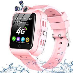 ddioyiur kids smart watch, 4g gps tracker child phone smartwatch with wifi, sms, call, voice video chat, bluetooth, alarm, pedometer, wrist watch suitable for 4-16 boys girls birthday gifts.