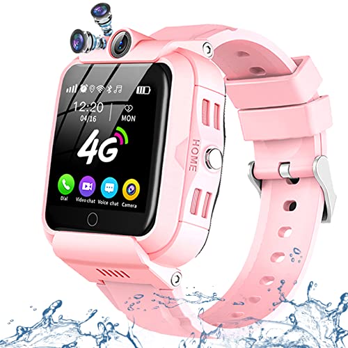 DDIOYIUR Kids Smart Watch, 4G GPS Tracker Child Phone Smartwatch with WiFi, SMS, Call, Voice Video Chat, Bluetooth, Alarm, Pedometer, Wrist Watch Suitable for 4-16 Boys Girls Birthday Gifts.