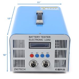 Battery Tester Electronic Load 0.1-40A Large Current Lithium Battery Charge Discharge Capacity Tester, Time/Cut-Off Current/Manual Charge Discharge Termination